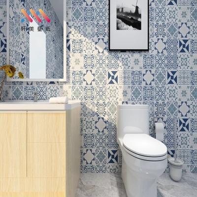 Cina Matt Piastrelle Look Peel And Stick Tapete PVC Piastrelle Effetto Tapete Per Bagno in vendita
