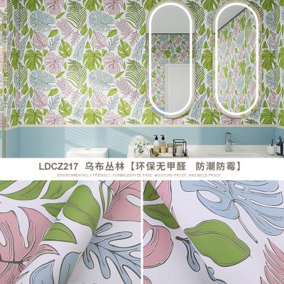 China Flower Plant Wallpaper for Apartment Home Decor Self-Adhesive Function Anti-Static for sale