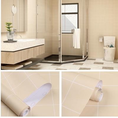 China Moisture-Proof 3D Adhesive Wall Tile Stickers Geometric Design Patterns Wallpaper for Kitchen Bathroom for sale