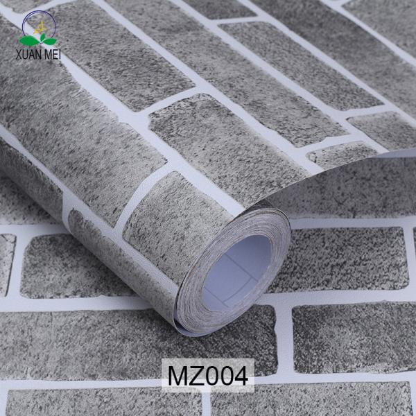 Quality Home Office 3D Brick Stone Wall Sticker Vinyl 10m 50m 3D White Brick Wallpaper for sale
