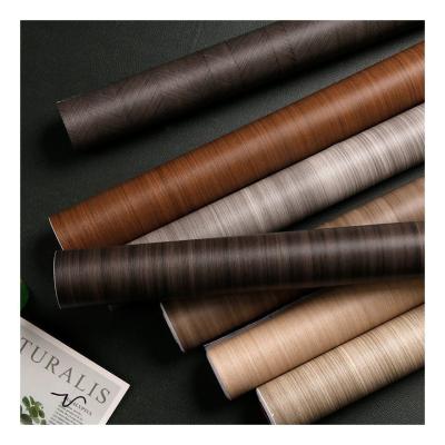 China 61cm Width Contemporary Design Style Natural Textured PVC Wood Wallpaper Wallcoverings for Furniture or Kitchen for sale