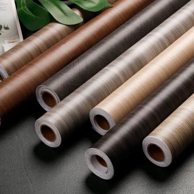 중국 60cm * 5m 롤 사이즈 자체 접착 나무 곡물 벽지 부엌 캐비닛에 대 한 부각 표면 판매용