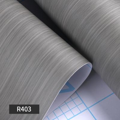 중국 곰팡이 방지 회색 목재 곡물 벽지 61cm*10m 목재 효과 자체 접착 벽지 판매용