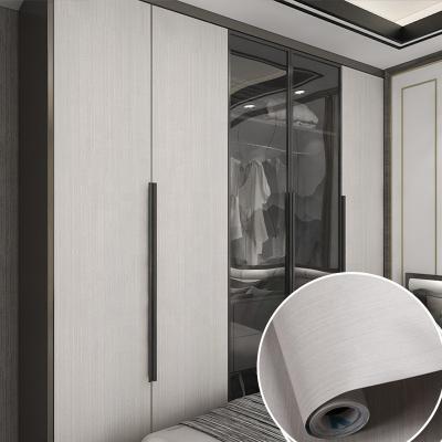 중국 100M 롤 회색 나무 곡물 벽지 PVC 껍질 및 스틱 나무 곡물 벽지 판매용