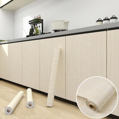 China Voeg een vleugje elegantie toe aan uw huis met klassieke stijl 3D hout graan behang sticker strepen plaid Te koop