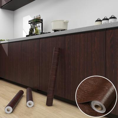 China Voeg een vleugje elegantie toe aan uw huis met klassieke stijl 3D hout graan behang sticker strepen plaid Te koop