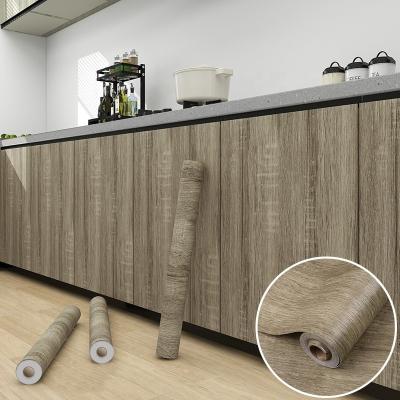 China Voeg een vleugje elegantie toe aan uw huis met klassieke stijl 3D hout graan behang sticker strepen plaid Te koop