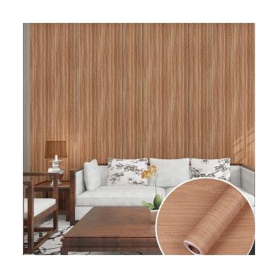China PVC Matte Grain Wood Textured Wallpaper Vinyl Film Self-Adhesive Shelf Liner Modern Design Style Peel-Stick Countertop Sticker for sale
