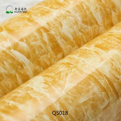Cina 0.60m di larghezza * 10m di lunghezza o 0,6m di larghezza * 100m Moderno 3D marmo lucido autoadesivo carta da parati in PVC per la decorazione dei mobili da cucina in vendita