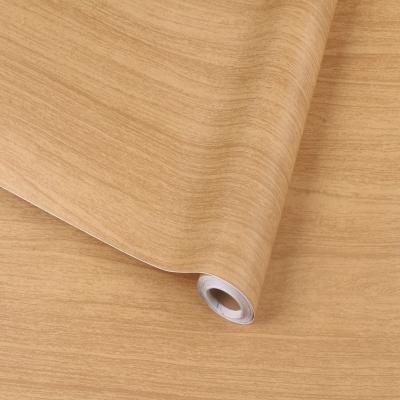 China Removable Wood Wall Paper with Mildewproof Feature Peel and Stick Self-Adhesive Vinyl Wood Texture Decorative Wallpaper for sale