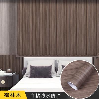China Wood Design Self Adhesive PVC Wallpaper 3D Rolls with Mould-Proof Matt Function for sale