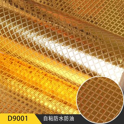 Cina Adesivo di foglio di acciaio ad alta lucentezza impermeabile per il muro della cucina carta da parati di foglio di acciaio e oro anti-olio in vendita