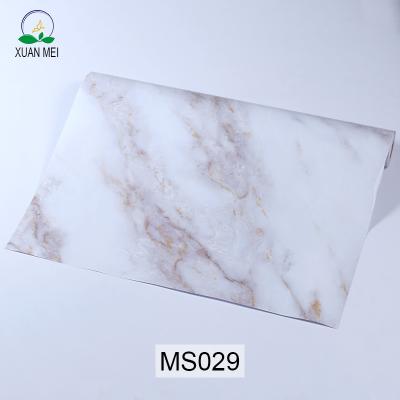China Anti-Scratch/Waterproof/Blister-Proof Marble Adhesive Contact Paper for Reception Desk PVC Adhesive Thickness 0.12MM-0.16MM for sale