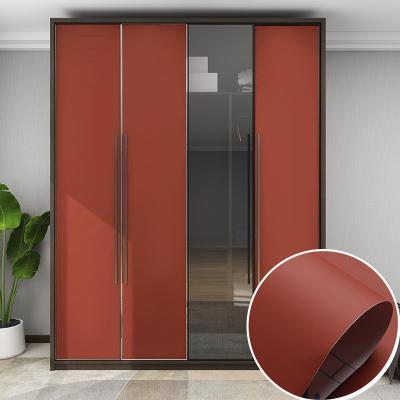 China Red Soft Touch Wallpaper 100m Roll Fire Proof Wallpaper For Kitchen for sale