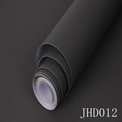China Matt Finish Self-Adhesive PVC Wallpaper in Dark Black Color for Home Decoration Sound-Absorbing Function for sale