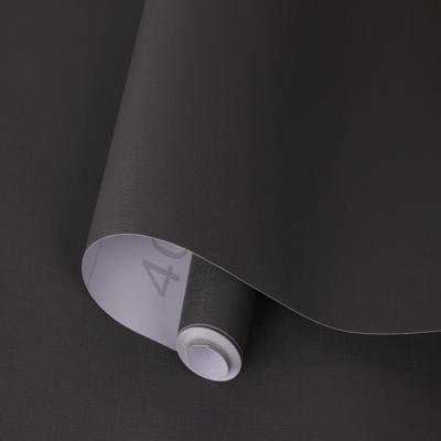 China Matt Finish Self-Adhesive PVC Wallpaper in Dark Black Color for Home Decoration Sound-Absorbing Function for sale