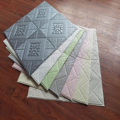Cina Moderno stile di design coreano XPE carta da parati in legno di mattoni di schiuma 3D Sticker di pietra di design di schiuma pannelli da parete per la casa fai da te in vendita