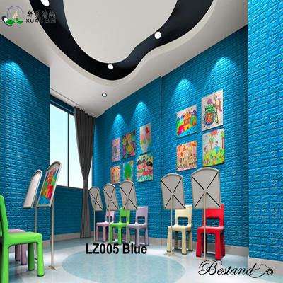 Cina Intrattenimento 3D PE Spuma mattone autoadesivo adesivo morbido adesivo per pareti carta da parati per bambini camera rivestimento di pareti in vendita