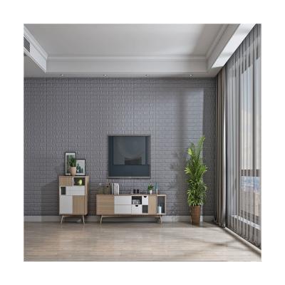 Cina Soft Packages Design Stile impermeabile impermeabile 3D PE Foam Brick Sticker 10mm Spessore Bianco Colorato Tapete da Parete Decorativo in vendita