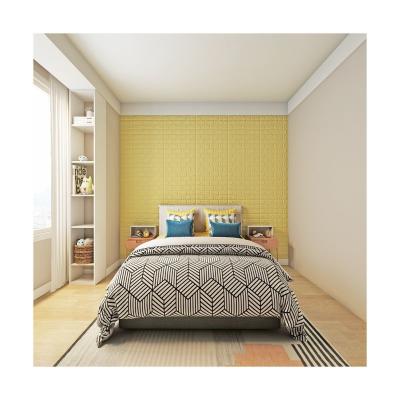Cina Soft Packages Design Stile impermeabile impermeabile 3D PE Foam Brick Sticker 10mm Spessore Bianco Colorato Tapete da Parete Decorativo in vendita