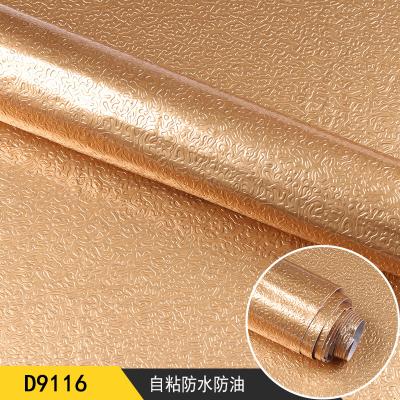 Cina Adesivo di foglio di acciaio ad alta lucentezza impermeabile per il muro della cucina carta da parati di foglio di acciaio e oro anti-olio in vendita