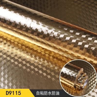 Cina Carta di contatto in rilievo in oro alto lucido adesivi per pareti da cucina adesivi per cassetti adesivi in vendita