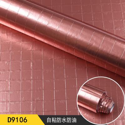 Cina Adesivo a parete resistente al calore a prova di olio per scaffale da cassetto in rivestimento in oro in rilievo in vendita