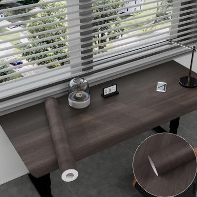 중국 습기에 저항하는 나무 곡물 벽지 자착성 PVC 롤 판매용