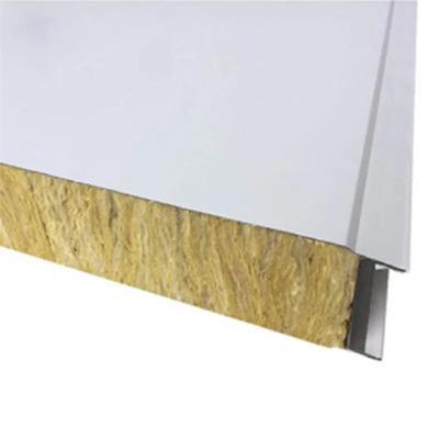 China Machine Made Rock Wool Panel Thermal Insulation For Cleanroom Enclosure for sale