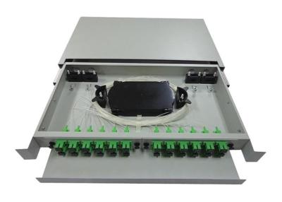 Cina 24 scatole a fibra ottica 1U di termine dello Sc 19inch che fanno scorrere pannello in vendita