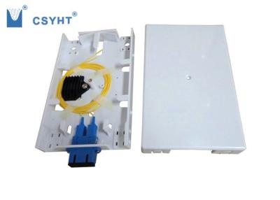 China Laadde muur Opgezette FTTH-Distributiedoos 2 Haven 1 de Adapterabs van Sc Duplexplastiek Te koop