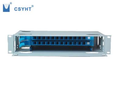 中国 モジュール設計24の港SC繊維パッチ盤は2pcsスプライスの皿が付いている鋼鉄を冷間圧延します 販売のため