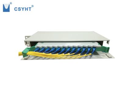 Cina 12 lo scaffale del porto 19inch ha montato il quadro d'interconnessione a fibra ottica con 1 vassoio della giuntura in vendita