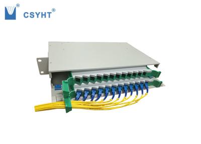 Cina 24 scaffali del porto 19inch hanno montato il quadro d'interconnessione a fibra ottica con un vassoio di 2 giunture in vendita