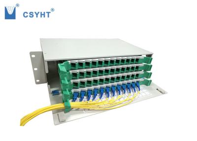 Cina 48 lo scaffale a fibra ottica del quadro d'interconnessione del centro 19inch ha montato lo Sc del carico, il LC, adattatore di fibra ottica di FC in vendita