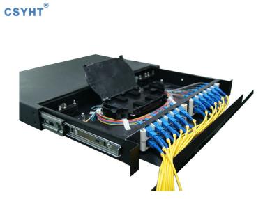 China Painel de remendo de fibra angular plástico da montagem em rack do adaptador 19 para a rede de FTTH FTTB FTTX à venda