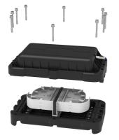 China PP Material Inline Type Fiber Optic Splice Closure 48 Core IP68 For Outdoor for sale