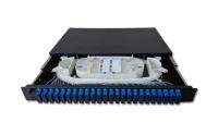 China MTP 24 Ports FTTH Cable Termination Patch Panel 1U 19'' Rack Mount for sale