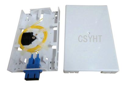China Binnenmuur Opgezette FTTH-Vezel Optische Einddoos 2 Kern Mini Abs Material White Color Te koop