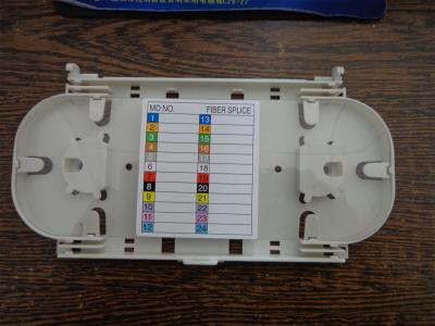 Cina 24 contenitori terminali a fibra ottica di plastica FTTH dell'ABS del vassoio della giuntura delle fibre con identificano l'etichetta in vendita