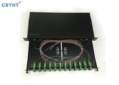 Cina Pagina di distribuzione a 19 pollici della fibra ottica di 1U 24FO FDF con il porto duplex dell'adattatore dello Sc 12 in vendita