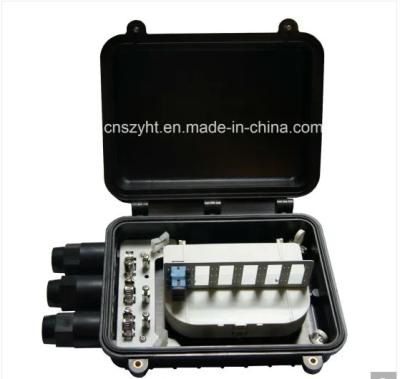 Cina Black Color ABS Inline Fiber Optic Splicing Closure FTTB 24 Cores in vendita