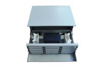 China 23in CATV Fiber Optic Patch Panel Rack Mounted FTTH Distribution Box for sale