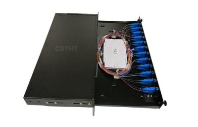 Cina Il nero lamina a freddo 1U d'acciaio 24FO FDB 19inch ODF-RS-205 per le telecomunicazioni di FTTH GPON CATV in vendita