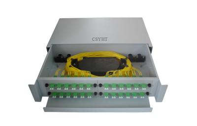 中国 FTTH CATV GPONのテレコミュニケーションのための鋼鉄引出しのタイプ繊維光学のパッチ盤ARS48を冷間圧延しなさい 販売のため