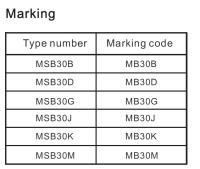 China General Purpose Surface Mount Bridge Rectifier BLUE ROCKET MSB30M with High Surge Current Capability for sale