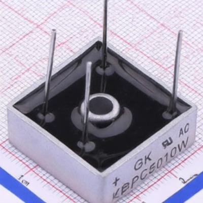 China 50 Amp single phase bridge rectifier GOODWORK KBPC5010W designed for half wave 60 Hertz power applications for sale