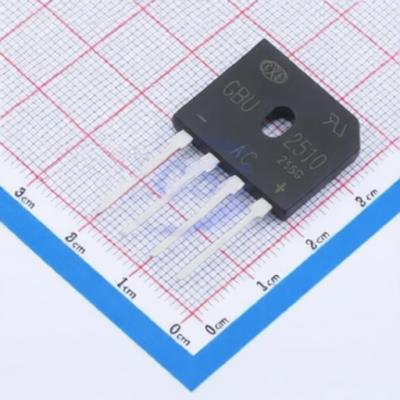 China Molded Plastic Bridge Rectifier JUXING GBU2510 Designed for Single Phase Half Wave 60Hz Applications for sale