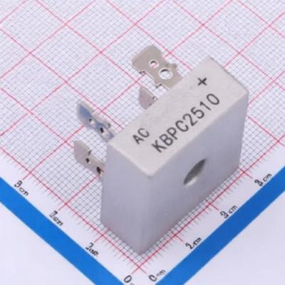 China Glass Passivated Single Phase Bridge Rectifier LangJie KBPC2510 with 1000 Volt Reverse Voltage and 25 Amp Current for sale
