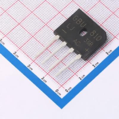 China single phase silicon bridge rectifier LangJie GBU810 with 8 ampere forward current and 1000 volts reverse voltage for sale
